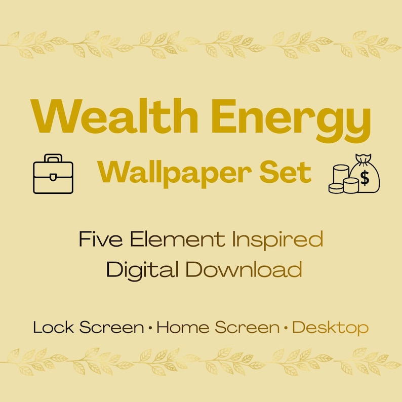 Wealth Energy Wallpaper Set | Five Element Inspired Phone & Desktop ...