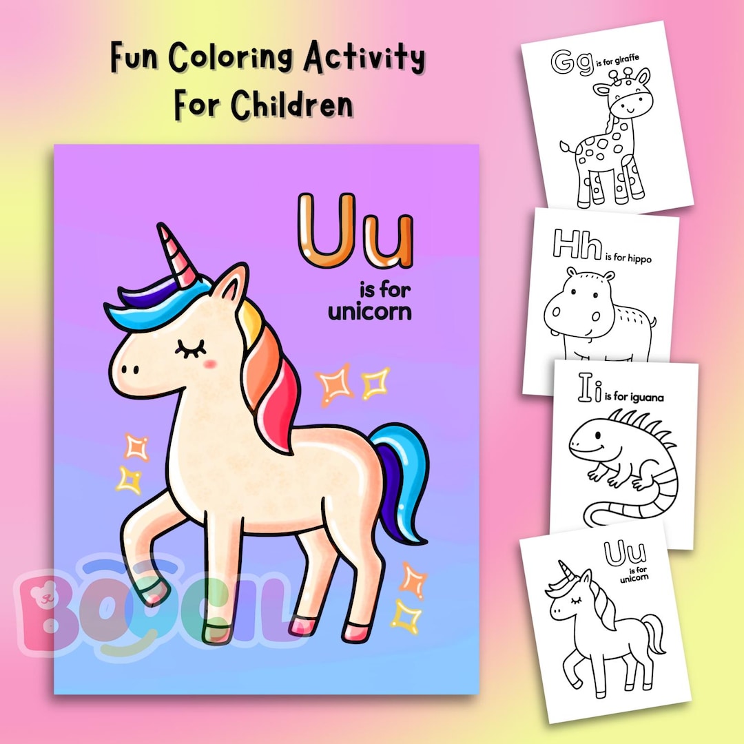 ABC Coloring Book • Alphabet Coloring Pages • Preschool Activity ...