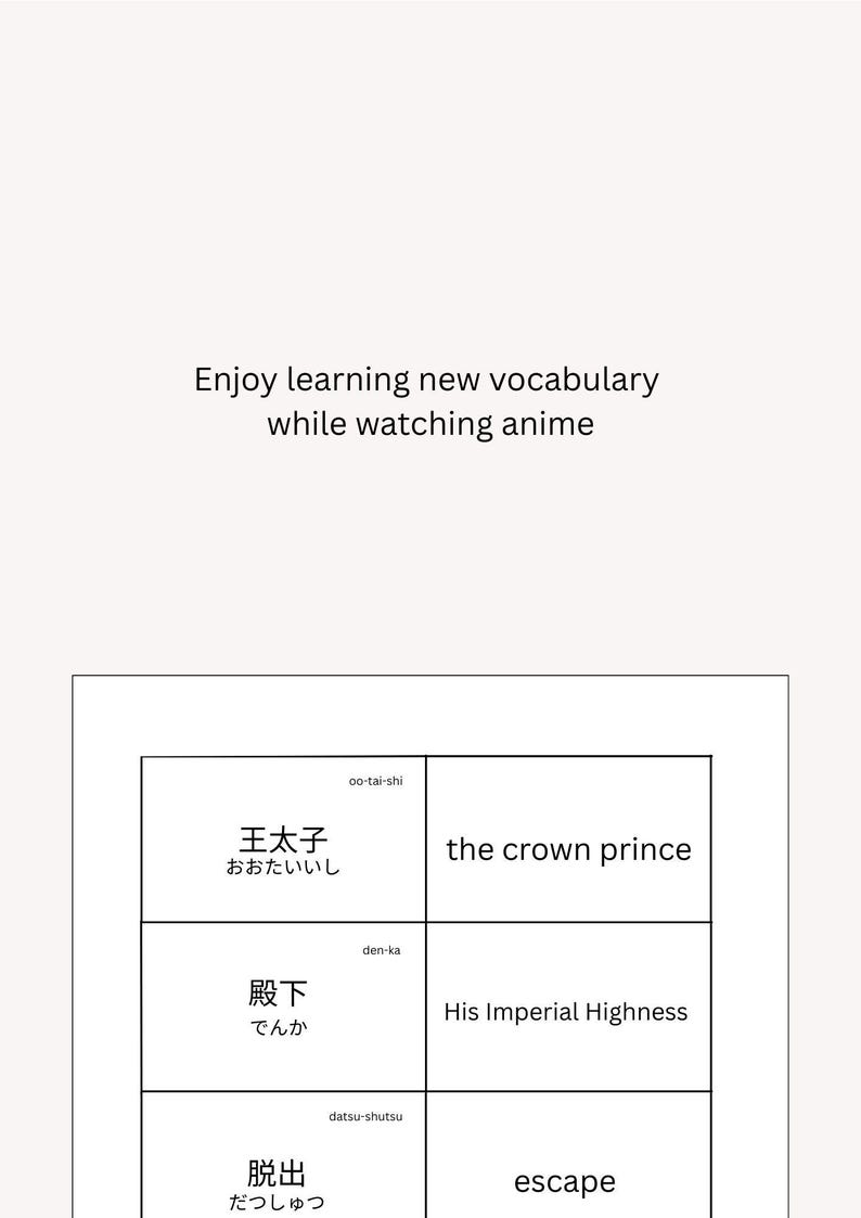 Japanese Flashcards Vocabulary From Anime | 7th Time Loop: the ...