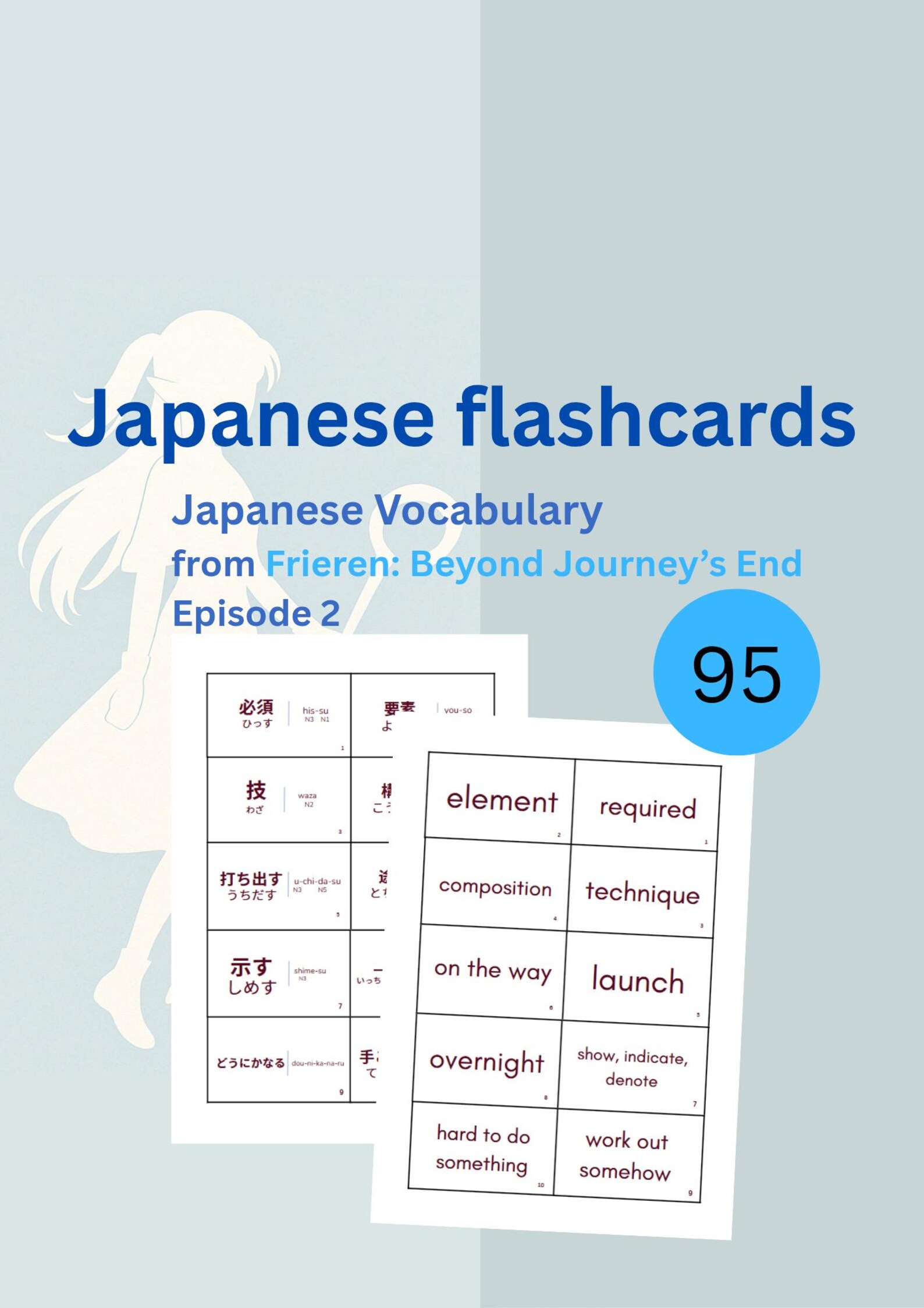 N3-N1 Anime Japanese Flashcards – Frieren: Beyond Journey's End Ep.2 ...