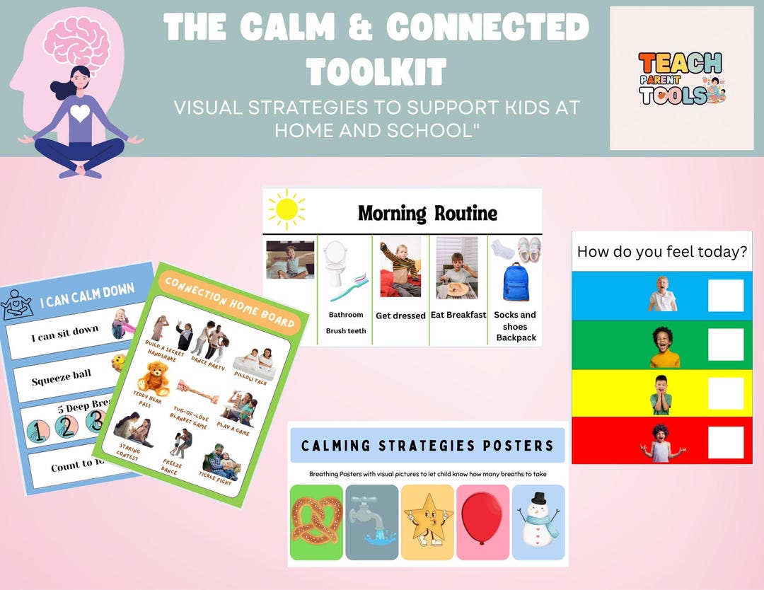 The Calm and Connected Toolkit Visual Routine Charts Emotional ...