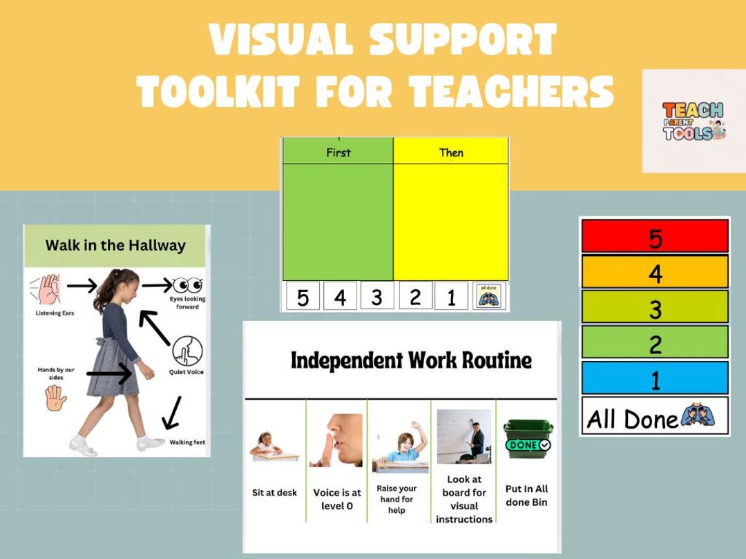 Visual Support Toolkit for Teachers Printable Classroom Routines and ...