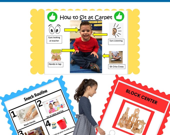 Preschool Visuals for Classroom | Real Photo Visual Supports for ...