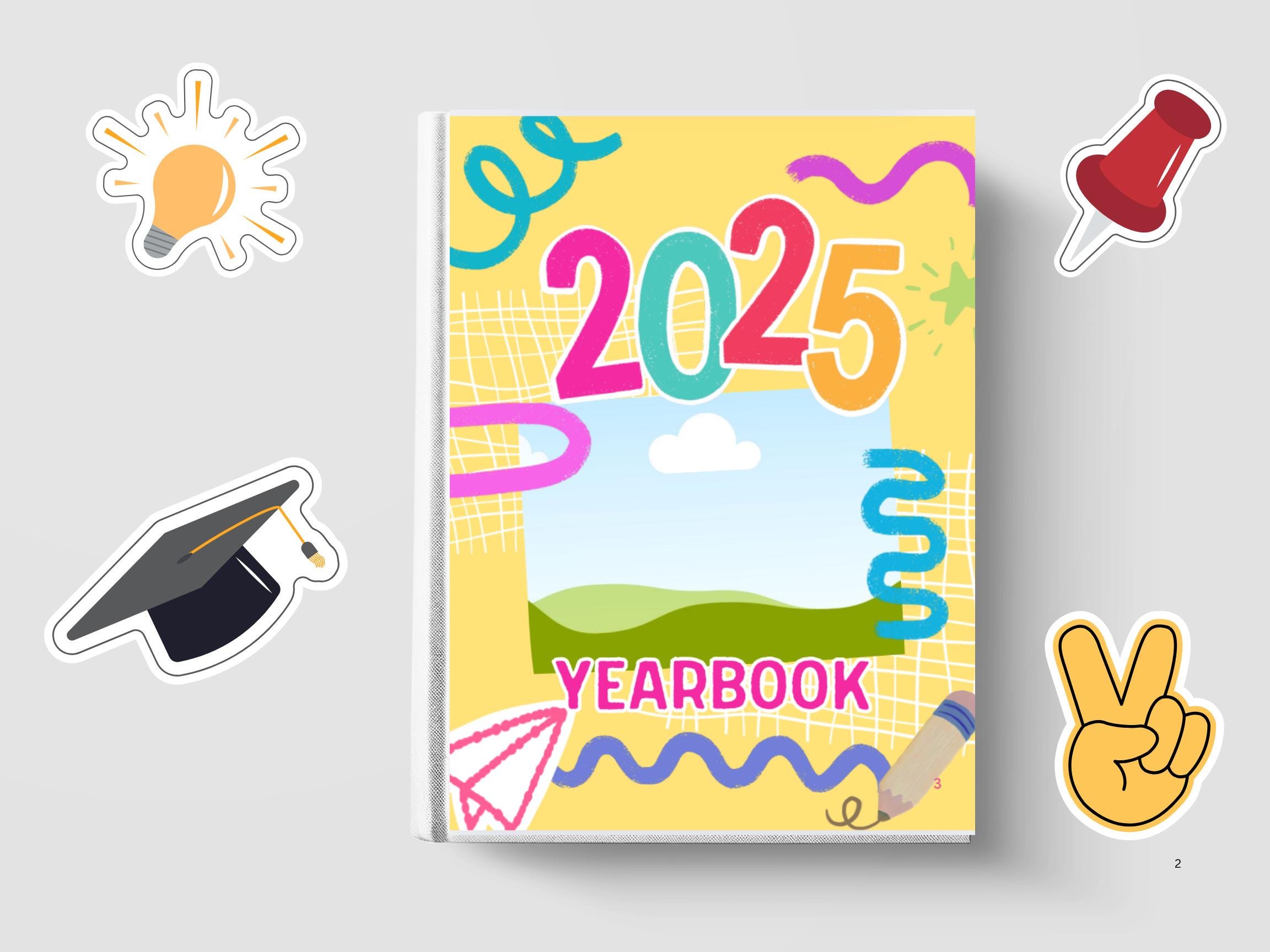 2025 Printable Yearbook Template for Kids | Editable Canva School ...
