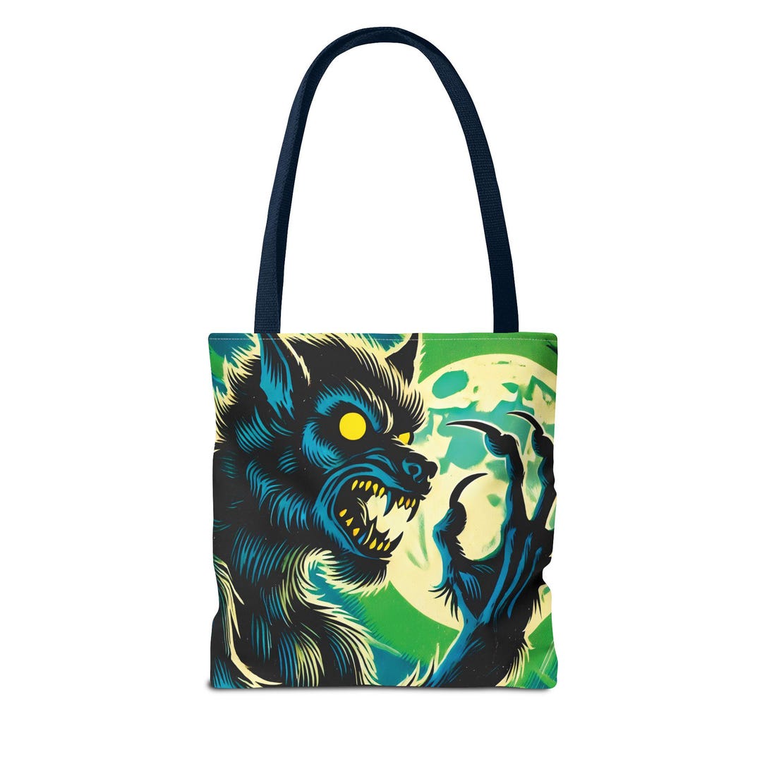 Classic Monsters Wolfman Werewolf Gothic Illustrated Tote Bag, Perfect ...