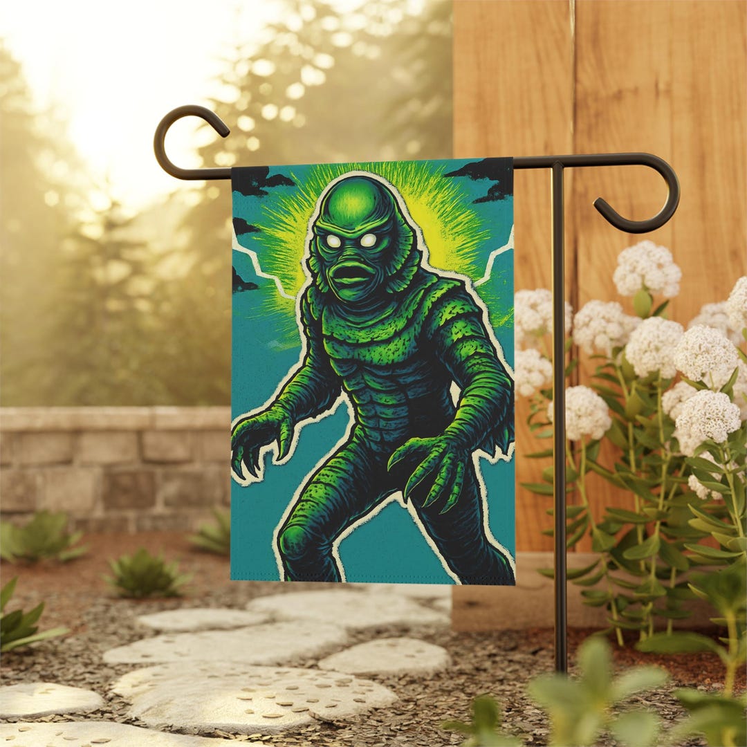 Classic Monsters Garden Flag Lagoon Monster Vintage Halloween Banner ...