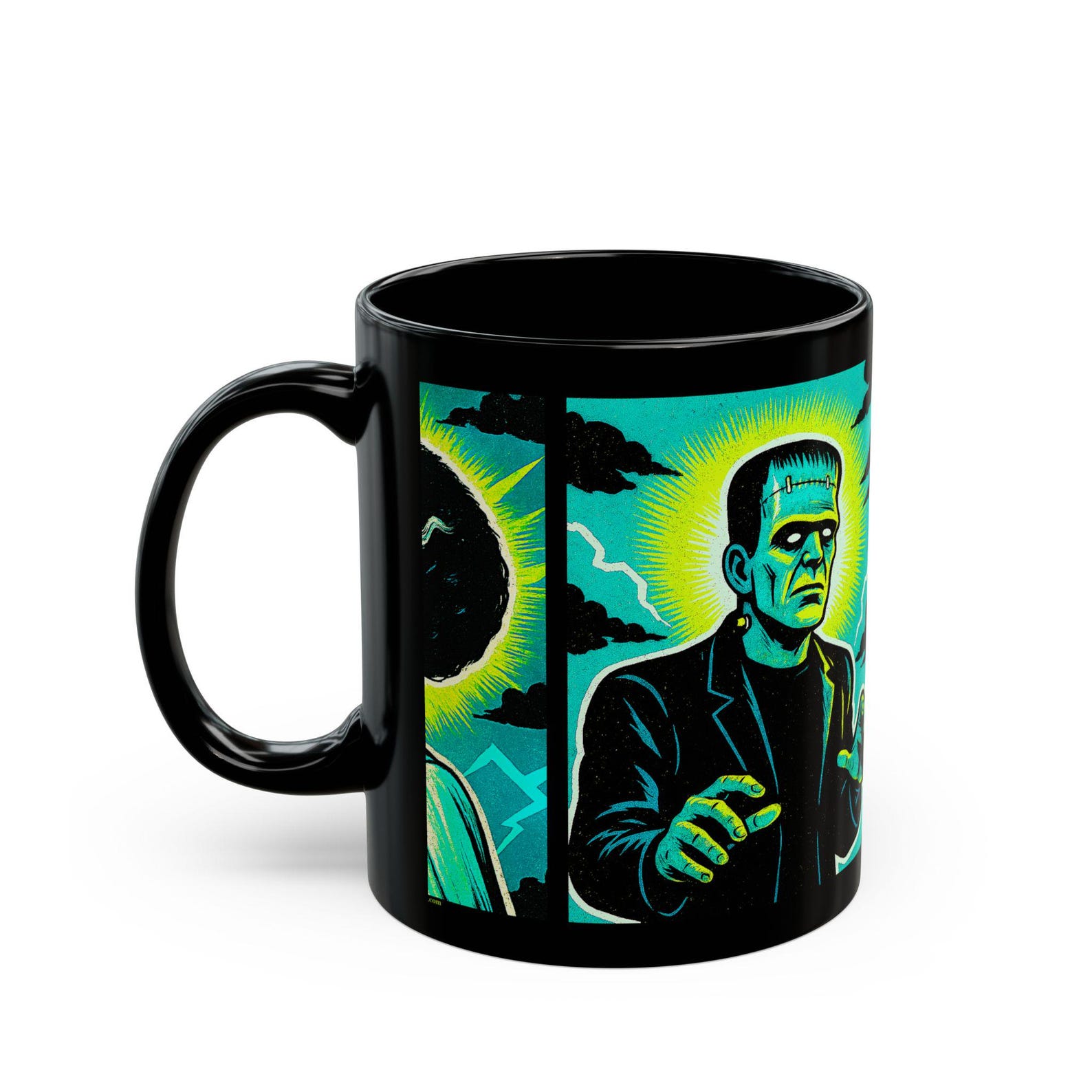 Frankenstein & Monster's Bride Mug | Gothic Coffee Cup | Halloween Gift ...
