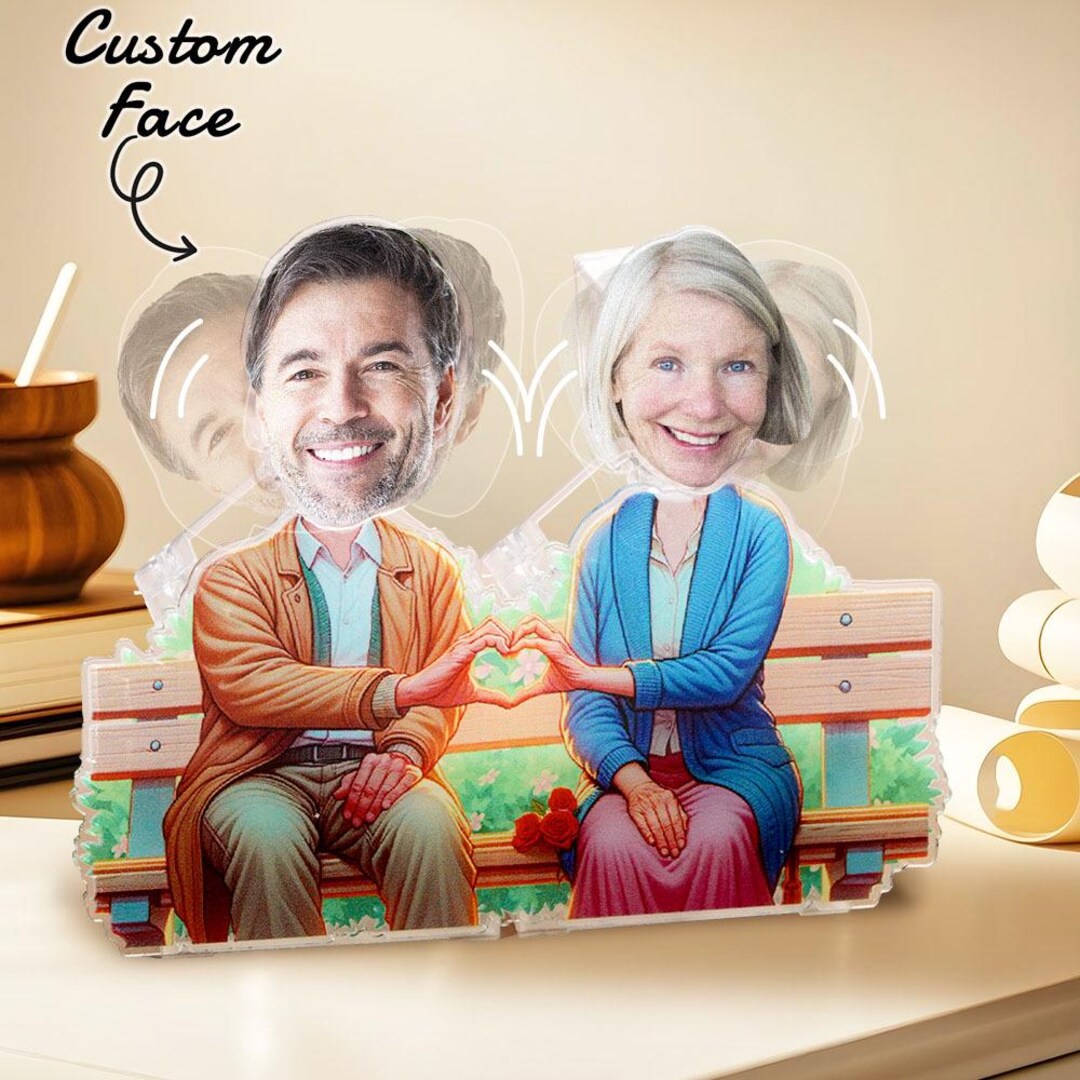 Personalized Face Shaking Head Standee Grow Old Together Custom ...