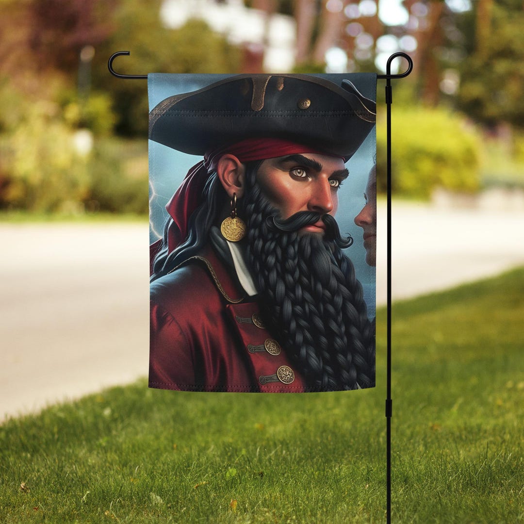 Blackbeard - Pirate Captain | Garden Flag - Etsy