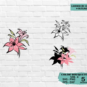 Flower Svg Bundle, Floral Arrangement Svg, Floral Svg, Wildflower Svg ...