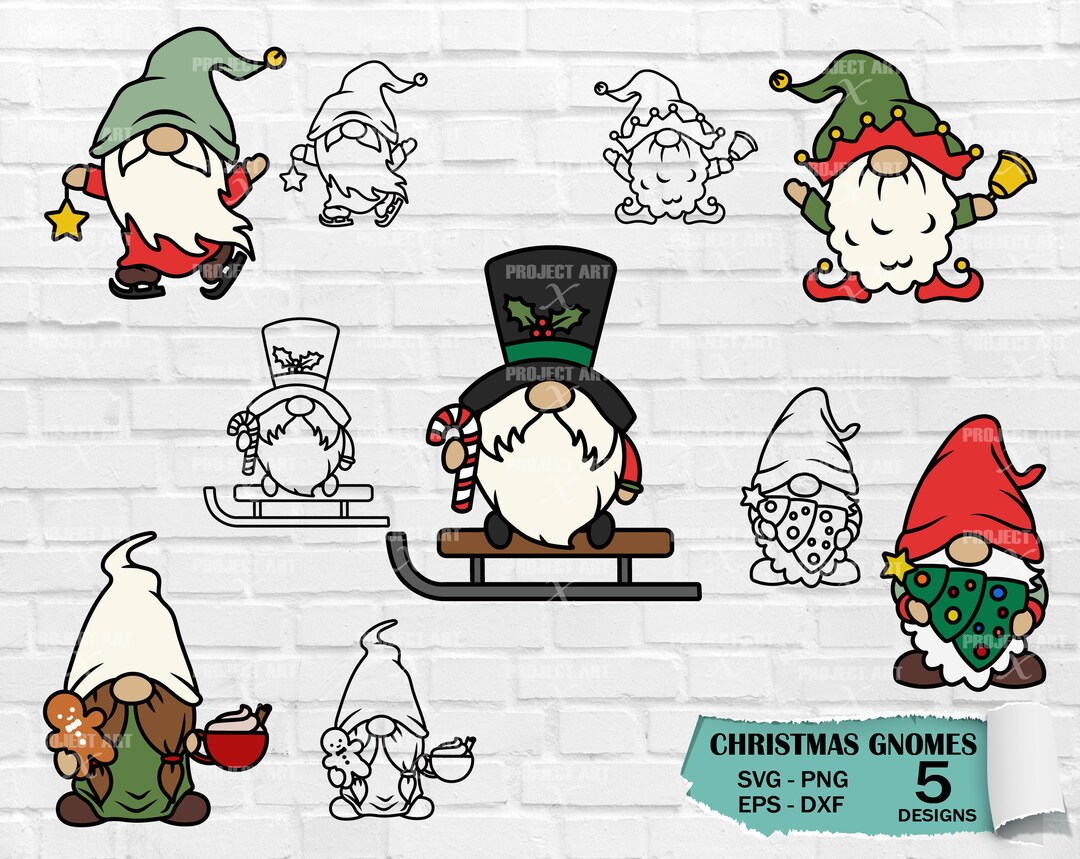Christmas Gnomes SVG, Gnomes Design, Christmas SVG, Christmas Layered ...