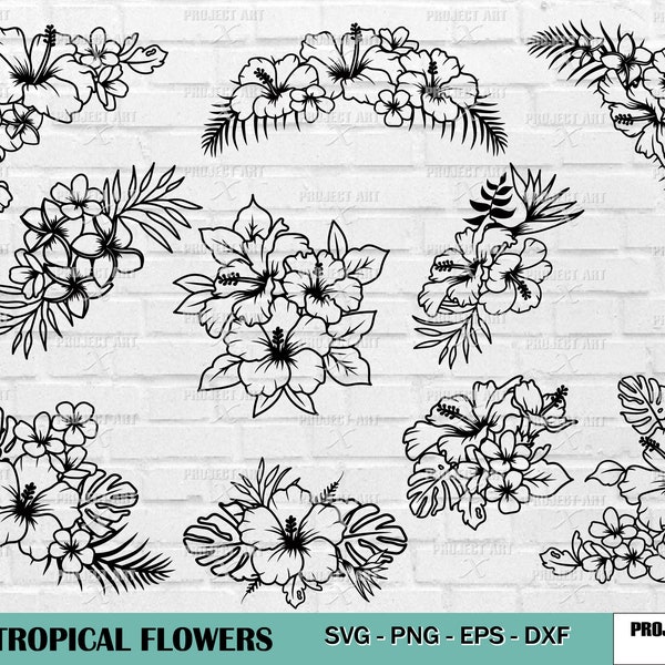 Tropical Flowers - Etsy