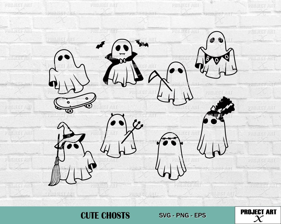 Cute Ghost Svg, Spooky Ghost Svg, Ghost Boo Svg,halloween Svg ...