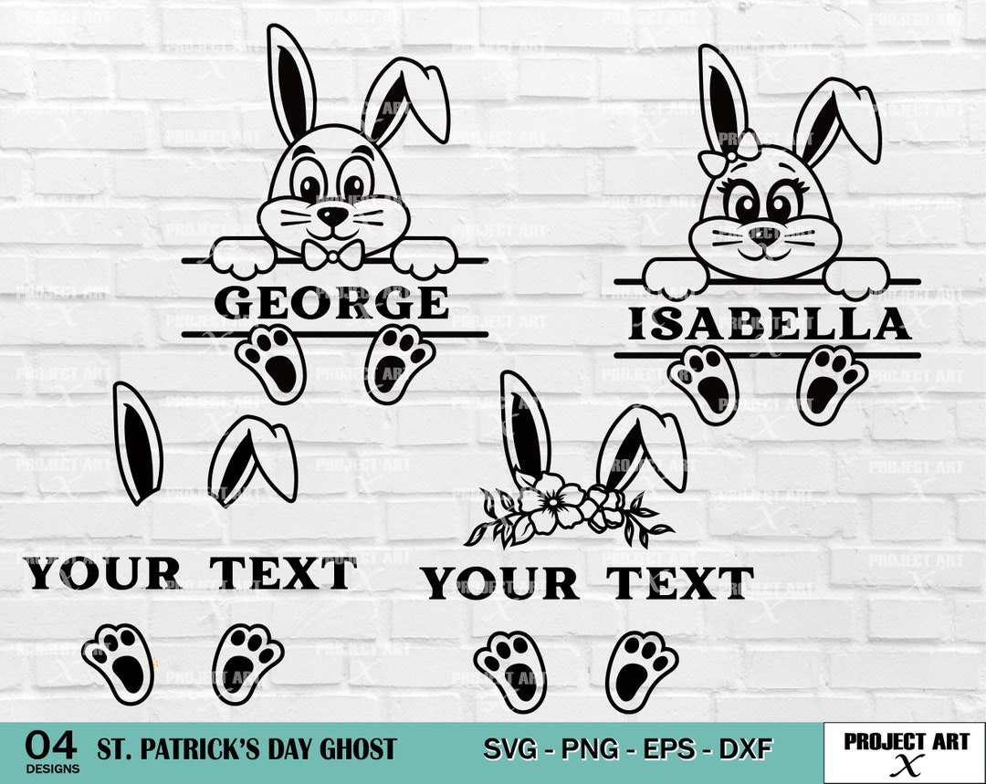 Bunny Split Svg, Easter Bunny SVG, Easter Svg, Bunny Face Svg, Cute ...