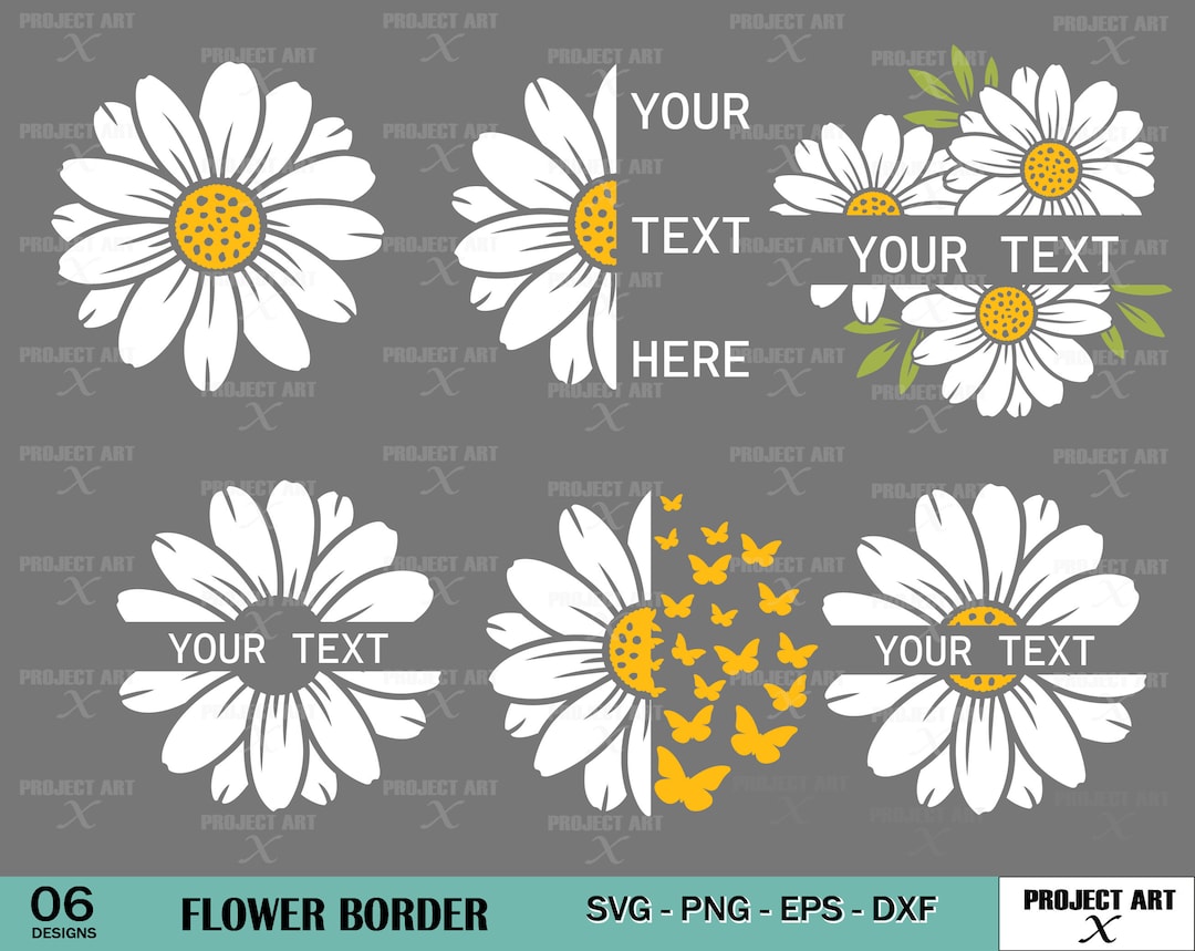 Daisy Flower SVG, Daisy Monogram Svg, Flower Svg, Daisy Clipart, Flower ...