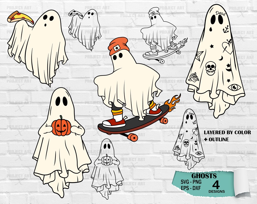 Creep It Real Svg, Ghosts SVG, Halloween SVG, Ghosts Clipart, Ghost ...