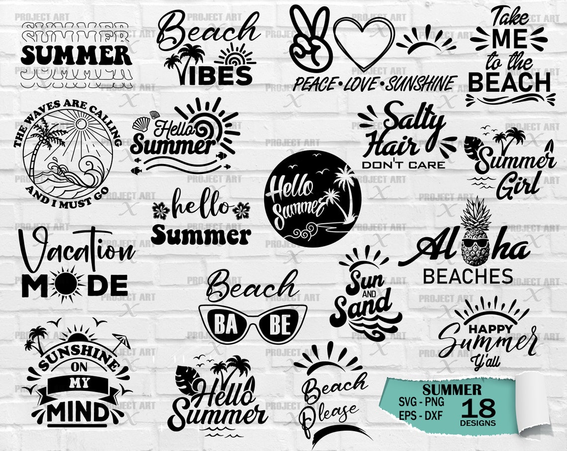 Summer Svg Hand Lettered Summer Svg Png Bundle Beach Svg | Etsy