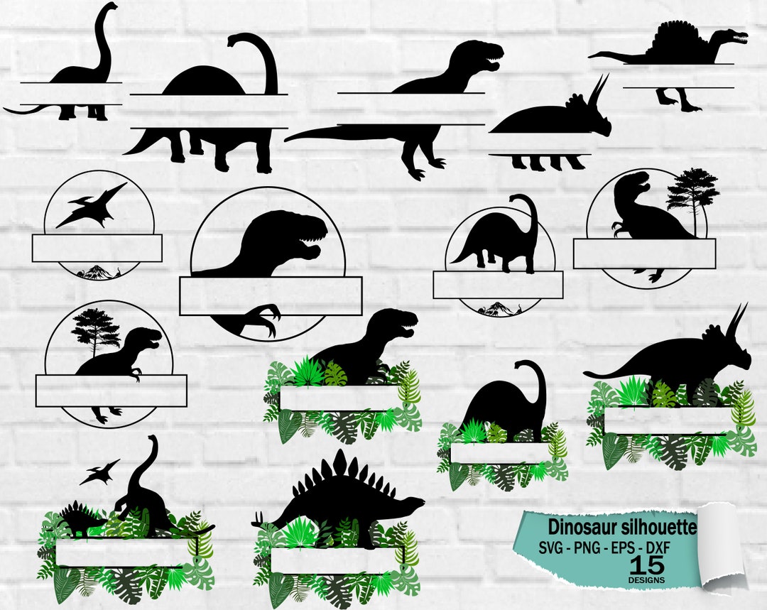 Dinosaur Svg Bundle, Dinosaur Clipart, Dinosaur Silhouette Svg,kids ...