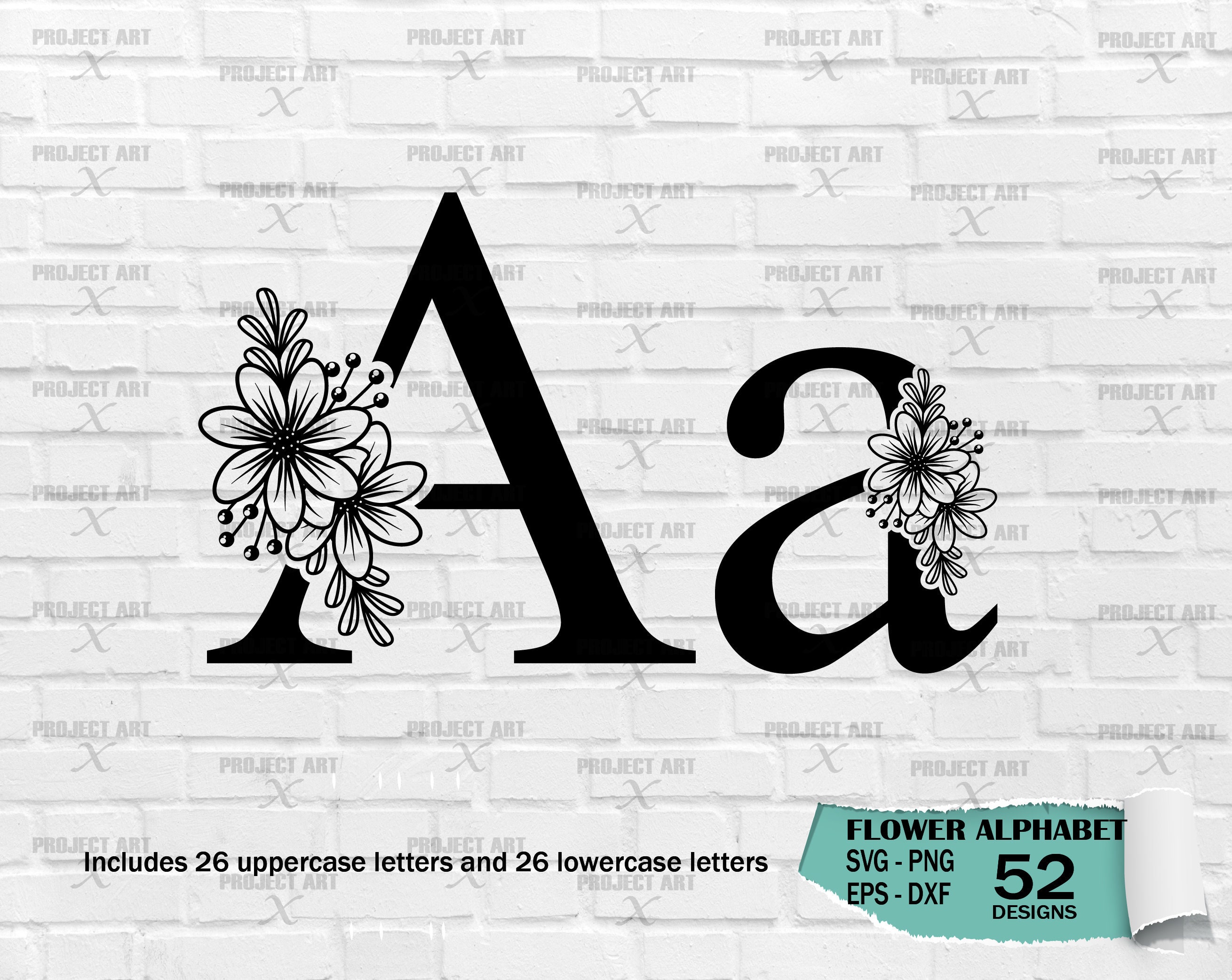 Wildflower Letter Template - Etsy