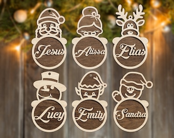 Christmas Ornament Svg Bundle Laser Cut File, Christmas Ornament With ...