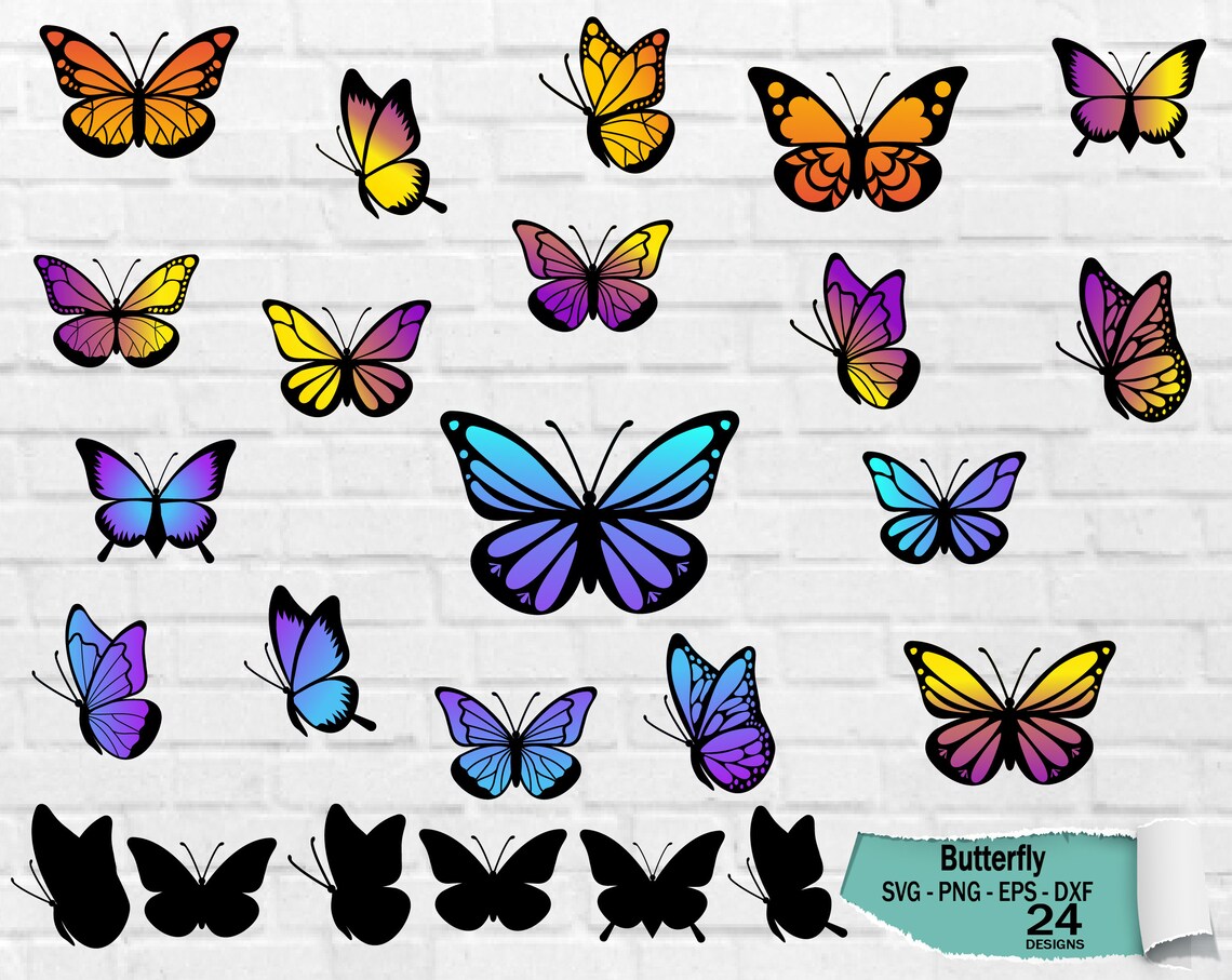 Butterfly Svg Butterfly Svg Bundle Layered Butterfly Bundle - Etsy