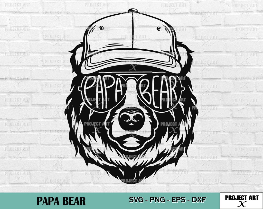 Papa Bear SVG, Papa Bear With Sunglasses, Daddy SVG, Dad to Be Svg, Papa Bear Cut File, Bear ...