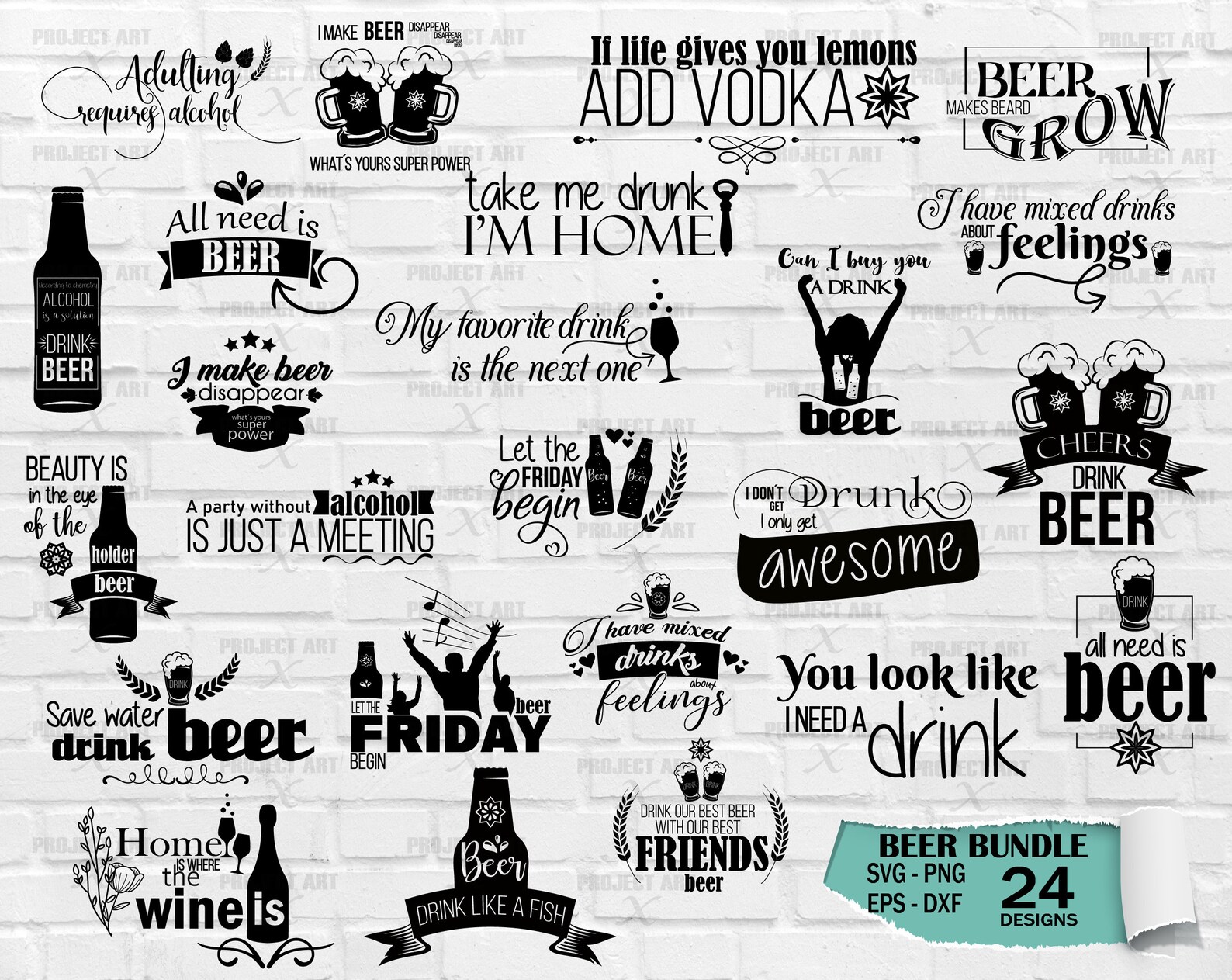 Alcohol Quotes Svg Bundle Funny Alcohol Svg Wine Svg Beer - Etsy