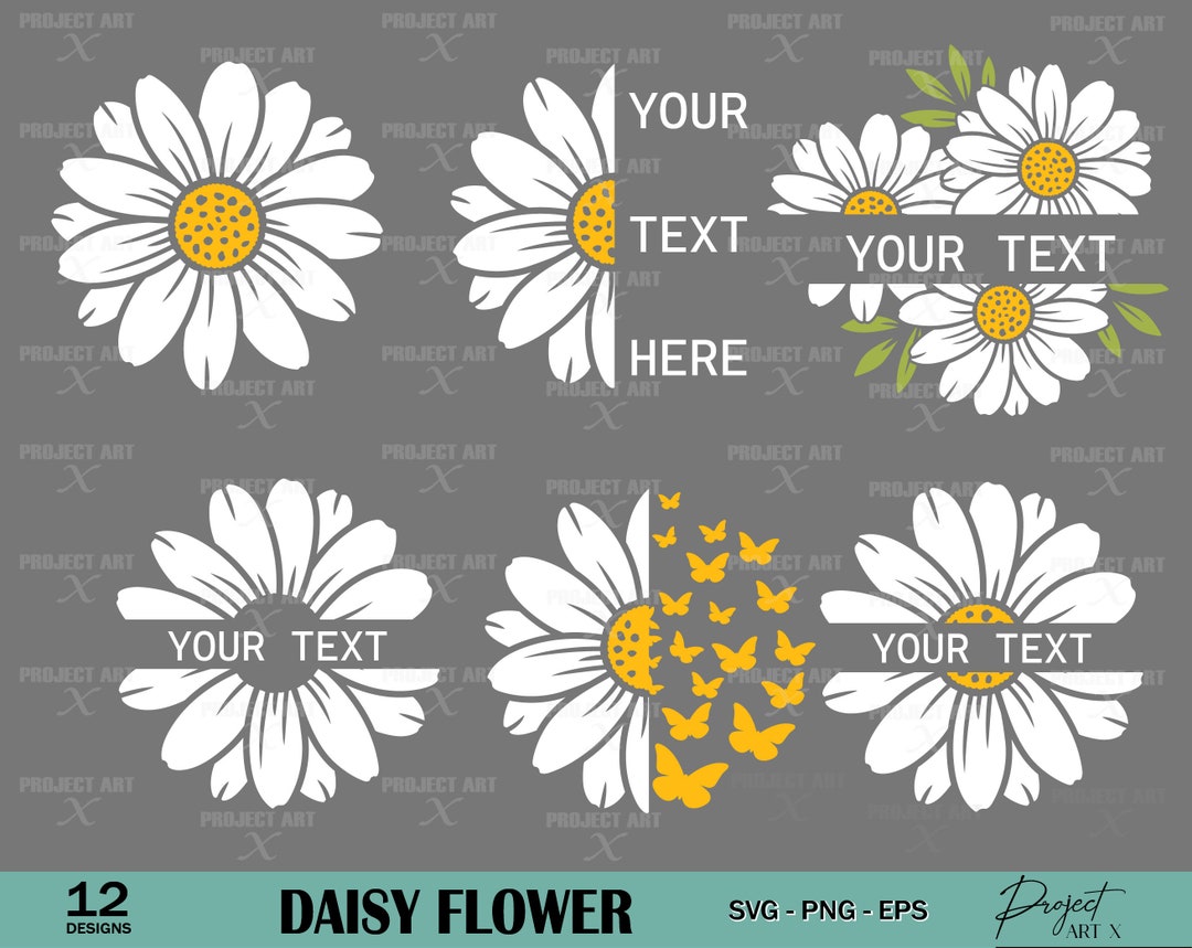 Daisy Flower SVG, Daisy Monogram Svg, Flower Svg, Daisy Clipart, Flower ...