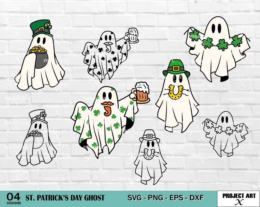 St Patrick's Day Ghosts, Funny St Patricks Day Svg, St. Patricks Ghost ...