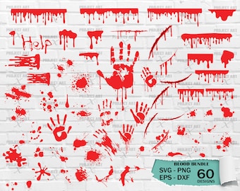 100 Blood Drips SVG PNG Bundle Blood SVG Bundle Splash - Etsy