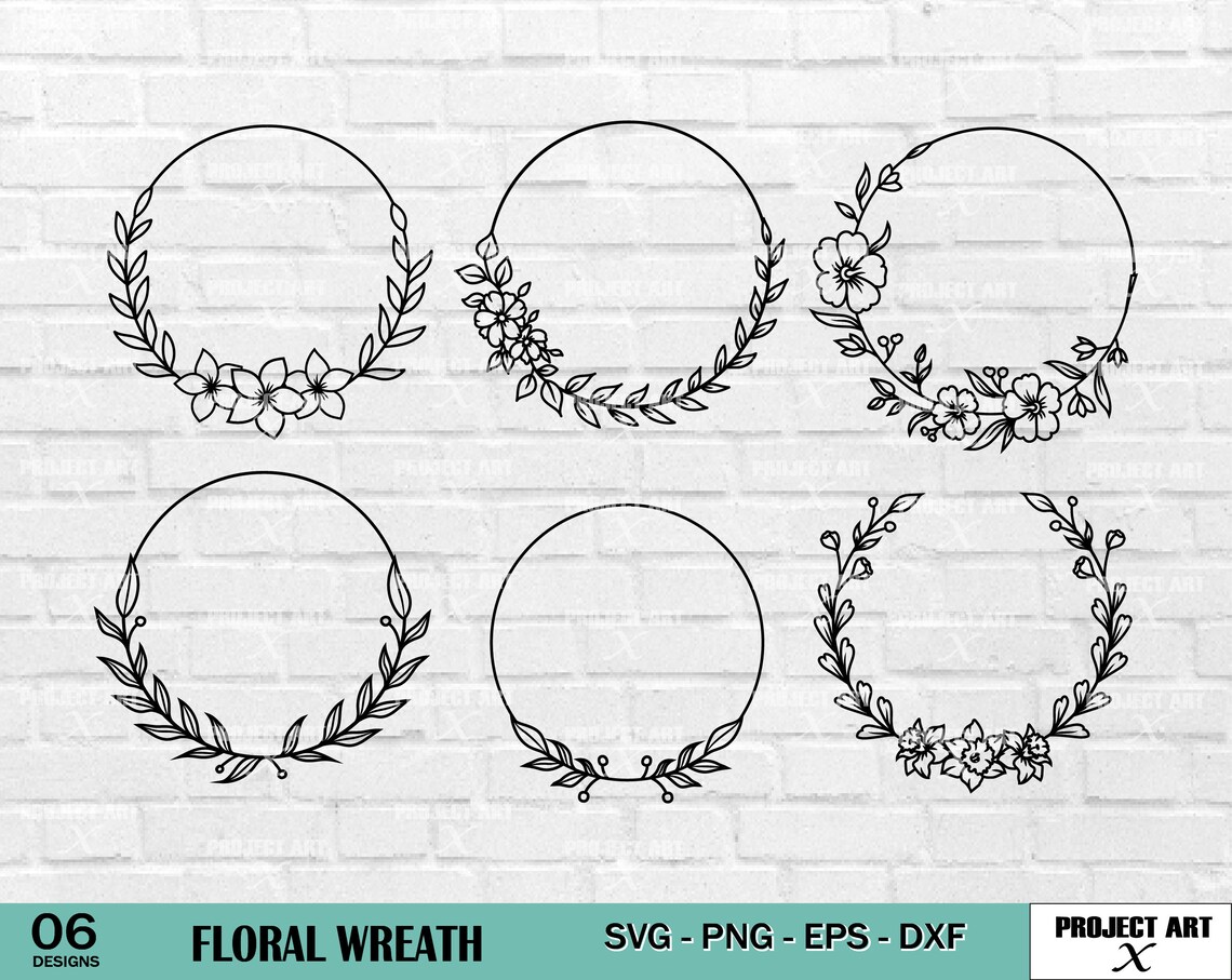 Wreath Svg Bundle Floral Wreath Svg Wedding Wreath Svg - Etsy