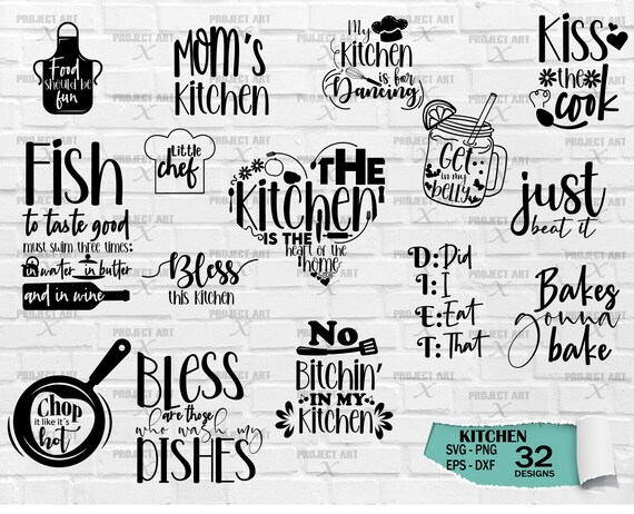 Kitchen Svg Kitchen Svg Bundle Kitchen Cut File Baking Svg - Etsy
