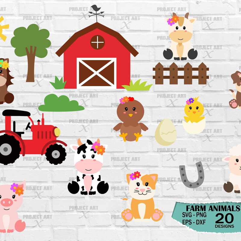 Farm Animal Svg - Etsy