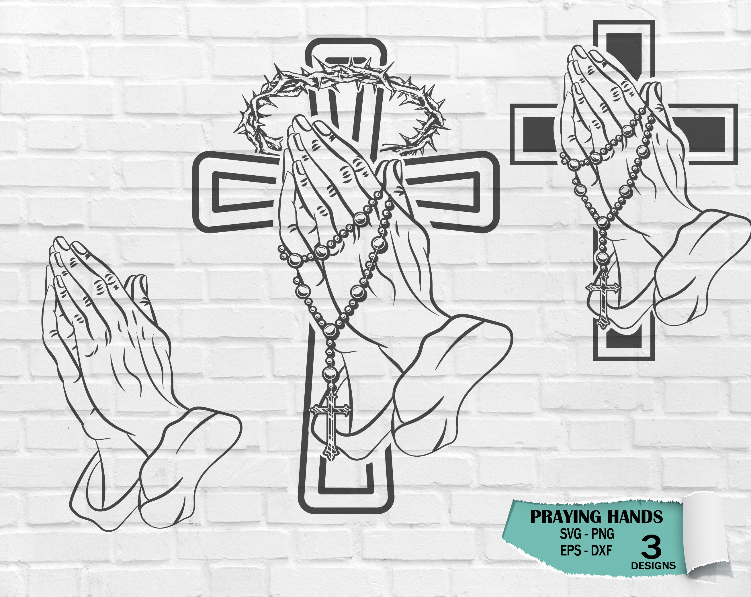 Praying Hands SVG Prayer Rosary Faith Cross Religion - Etsy