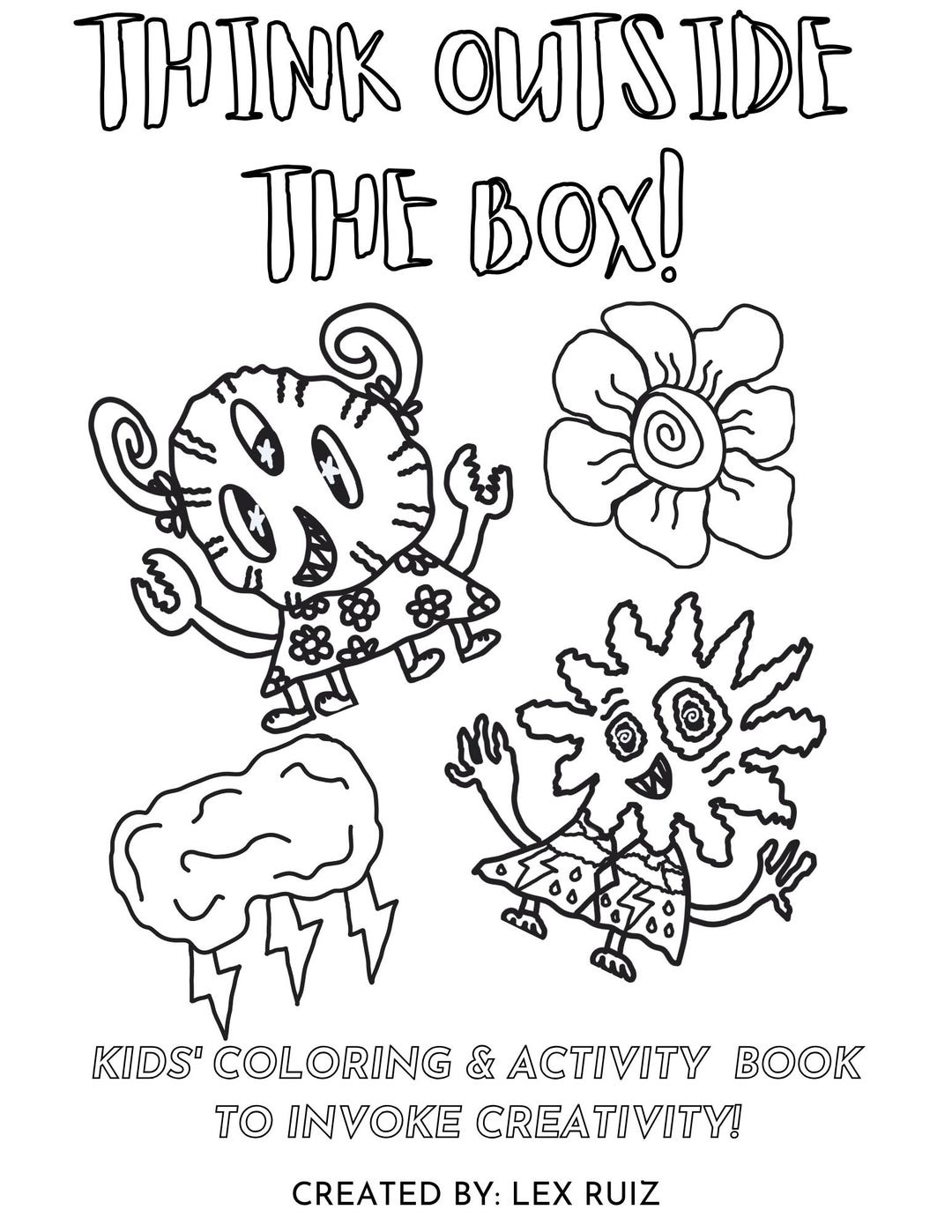 Think Outside the Box: Kids' Coloring & Activity Book - Etsy