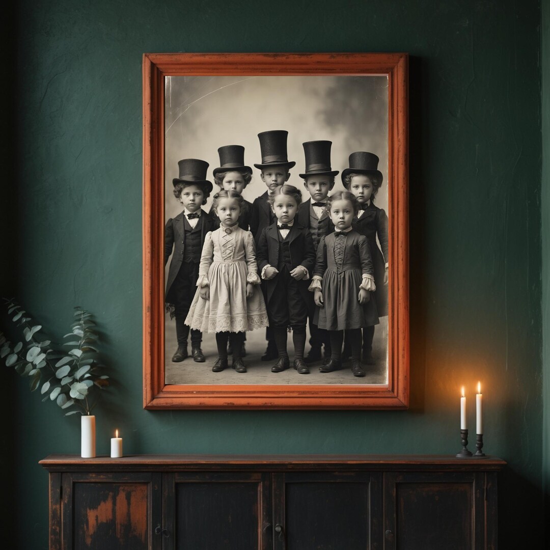 Victorian Children Portrait: Creepy Halloween Decor (printable Digital ...