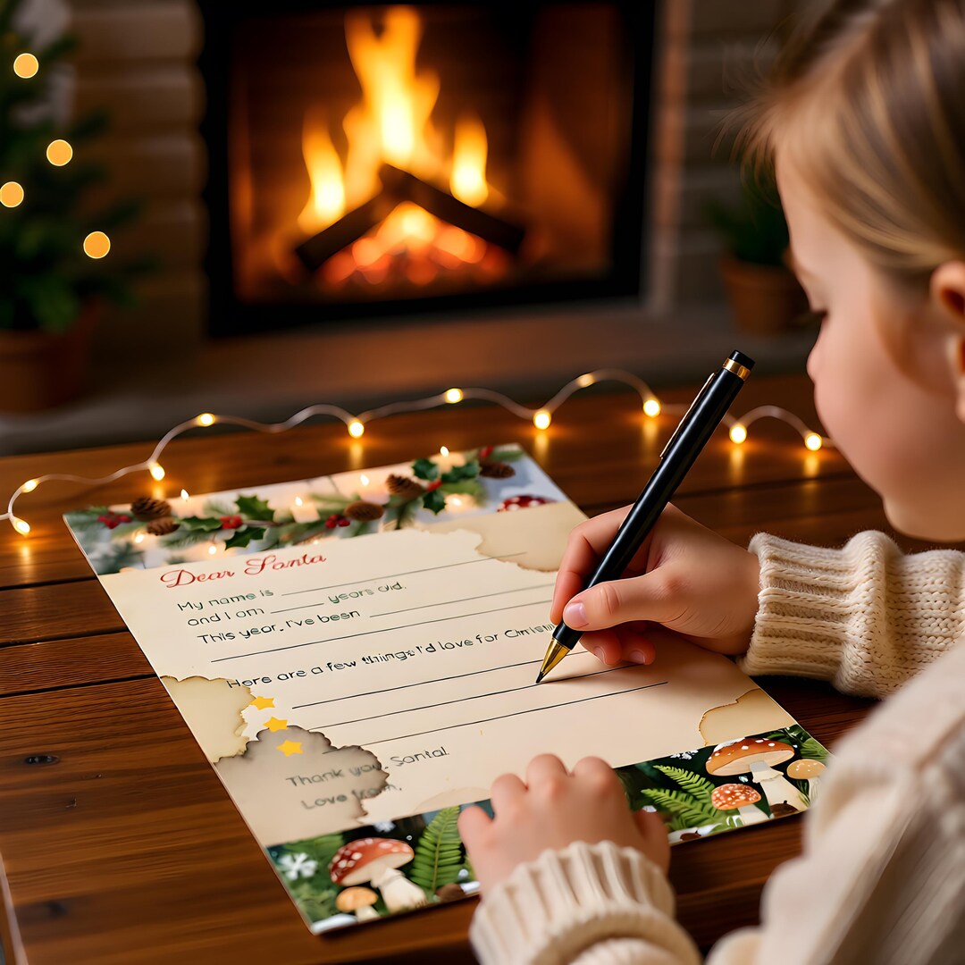 Letter to Santa Set • Christmas Printable • Envelope + Wishlist + Santa ...