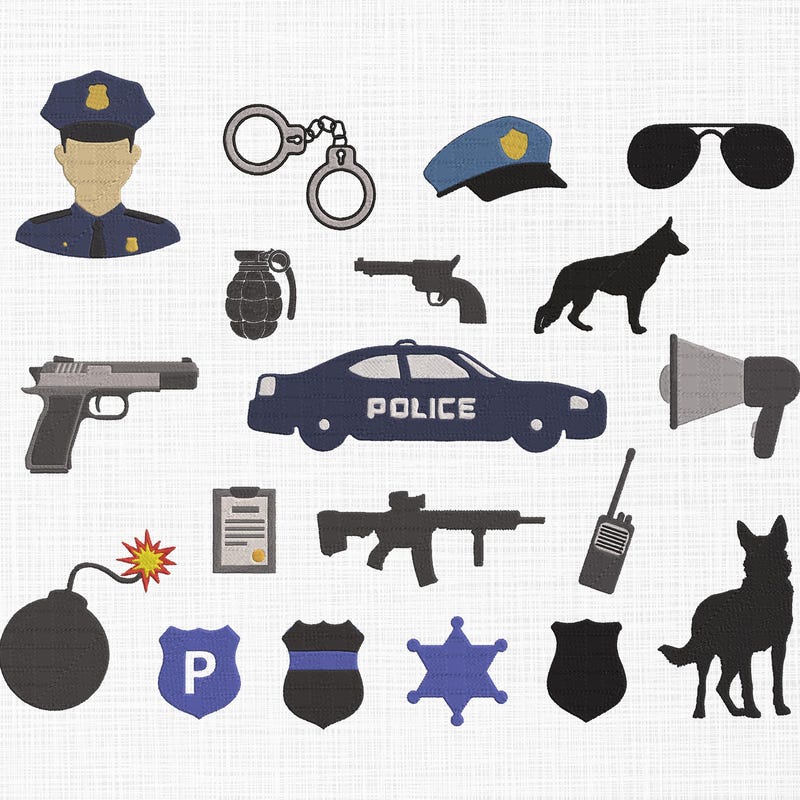Police Embroidery - Etsy