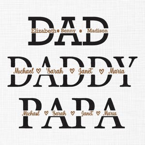 Dad Monogram Embroidery Design, Daddy Embroidery, Papa Monogram ...