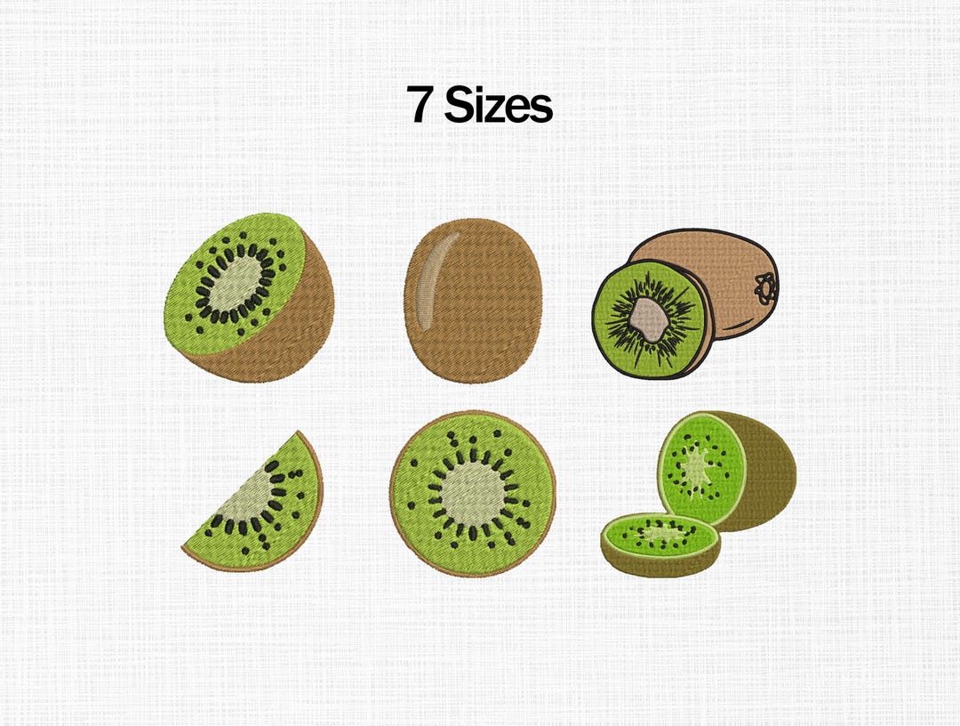 Kiwi Embroidery Design, Kiwi Slice Embroidery Design, Kiwi Bundle ...