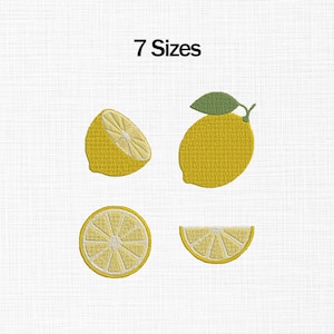 Lemon Embroidery Design, Lemon Slice Embroidery Design, Lemon Bundle ...