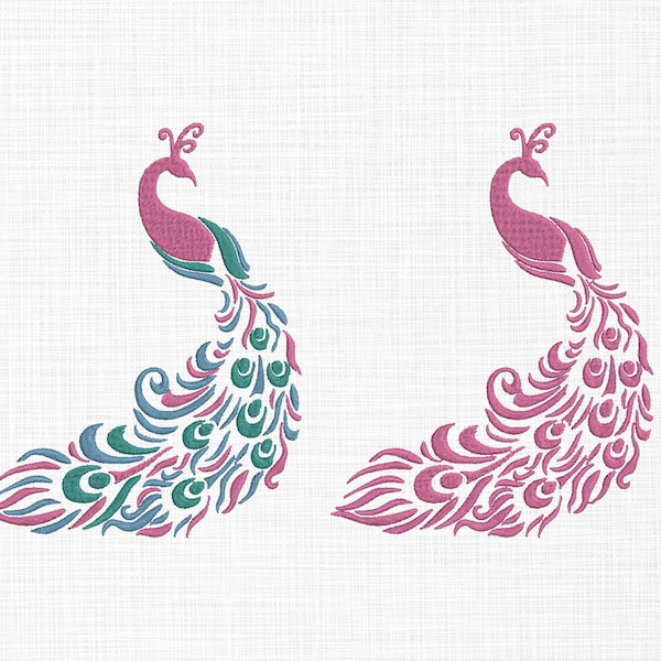 Peacock Embroidery - Etsy