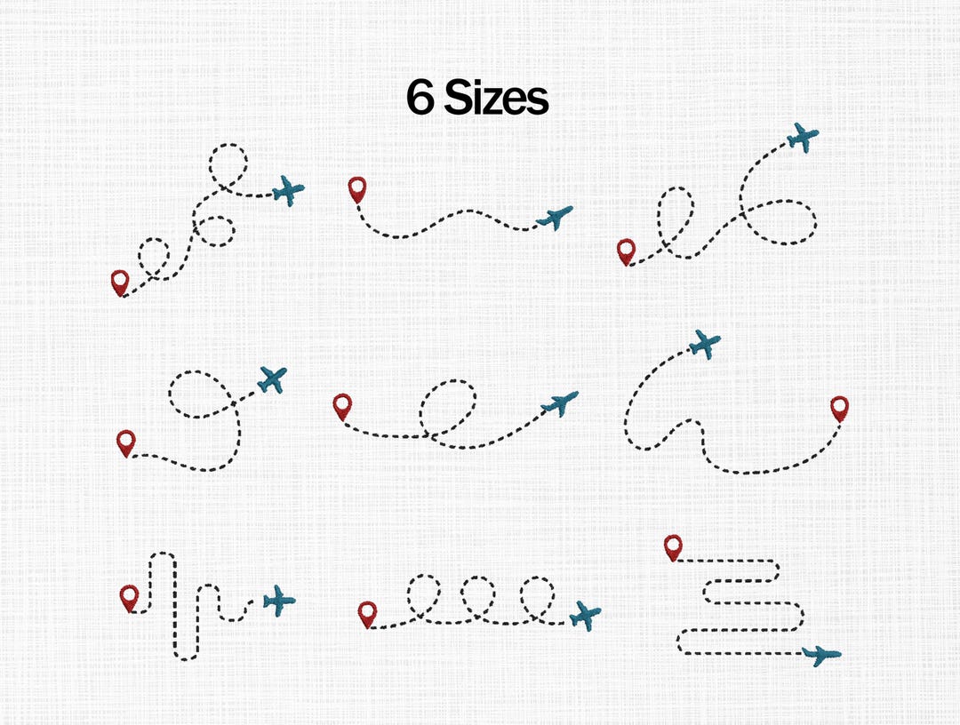 Airplane Embroidery Design, Mini Airplane Machine Embroidery Design ...
