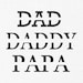 Dad Monogram Embroidery Design, Daddy Embroidery, Papa Monogram ...