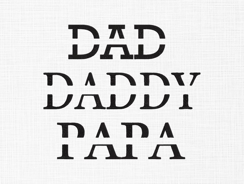 Dad Monogram Embroidery Design, Daddy Embroidery, Papa Monogram ...