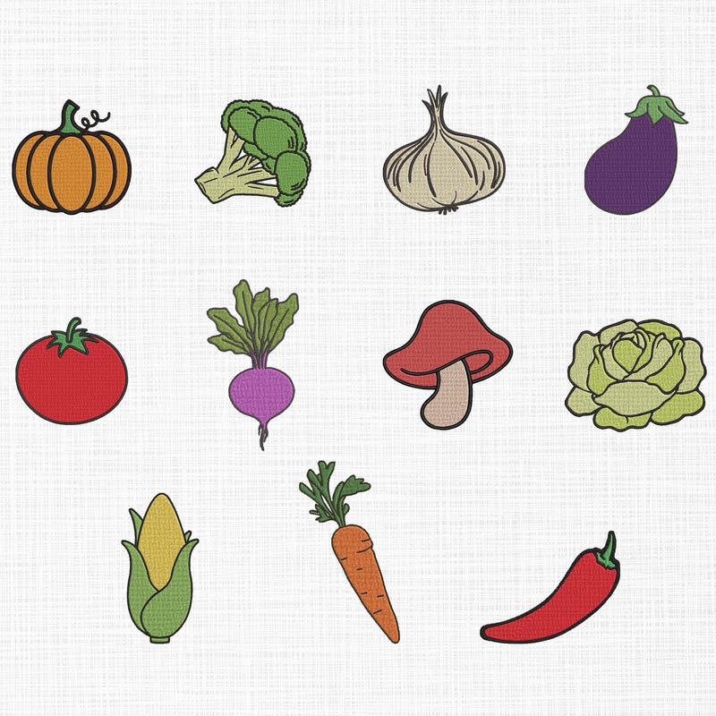 Vegetable Dst File - Etsy