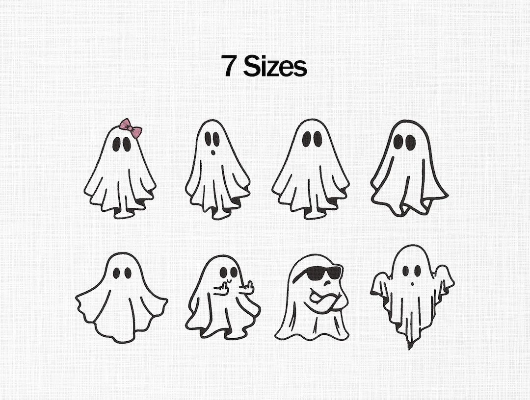Ghosts Embroidery Design, Ghosts Embroidery File, Ghosts Bundle ...