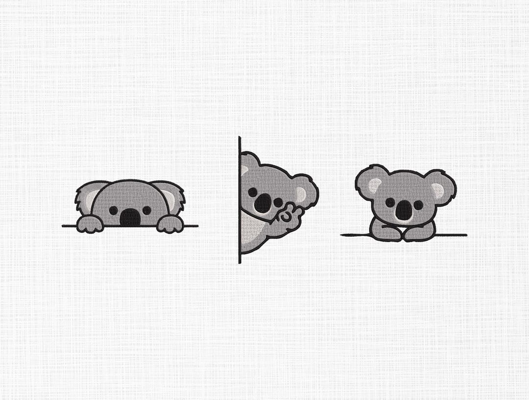 Baby Koala Embroidery Design, Koala Monogram Embroidery Design, Koala ...