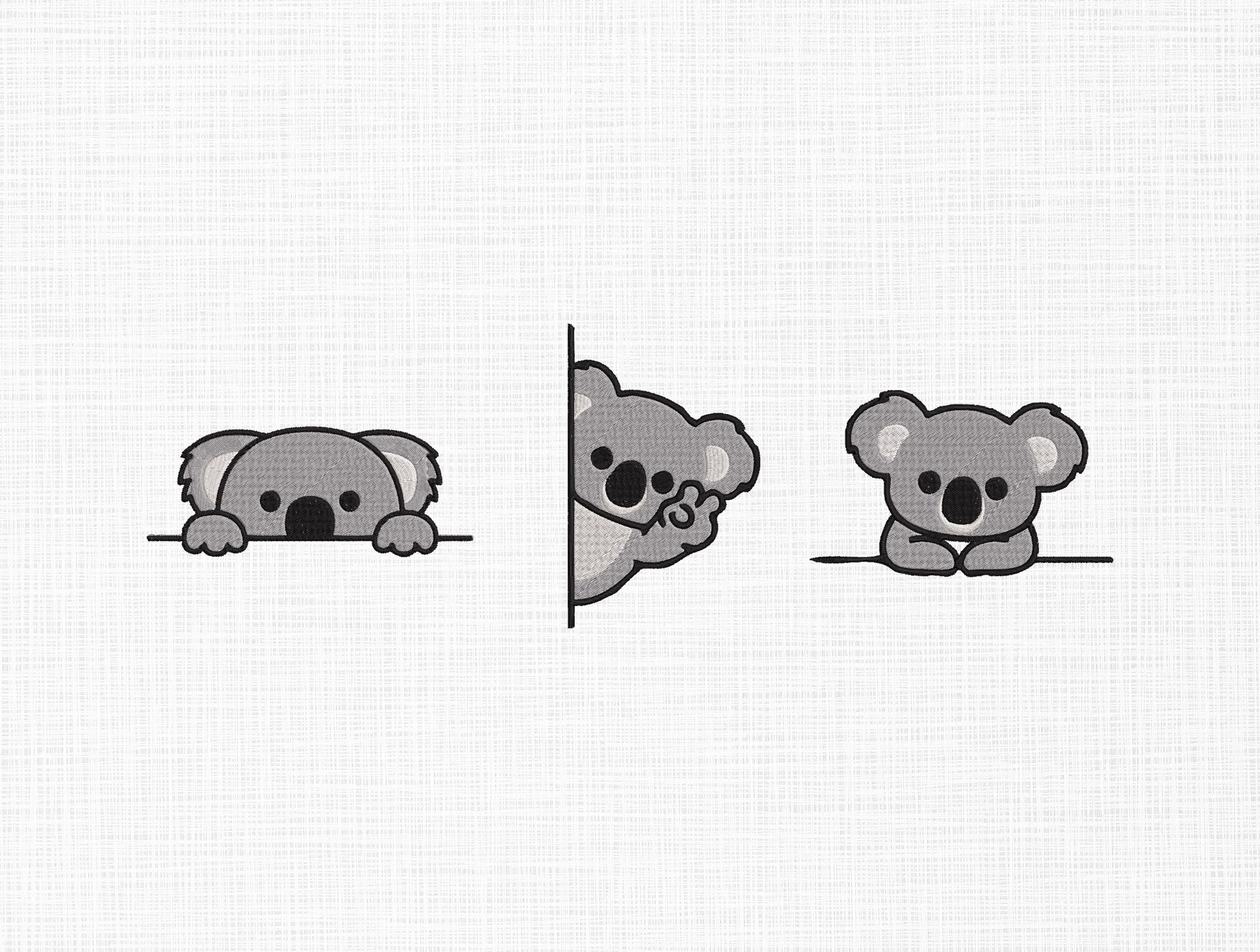 Baby Koala Embroidery Design, Koala Monogram Embroidery Design, Koala ...