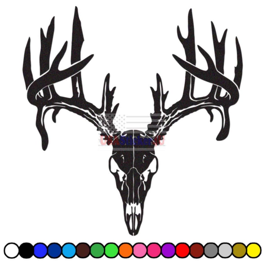 Sportsman Buck Skull Vinyl Sticker Decal for Car Truck Motorcycle ...